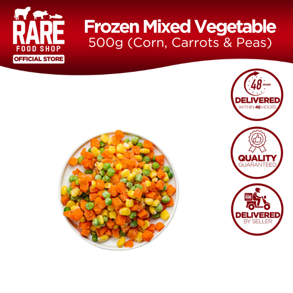 Rare Food Shop Frozen Mixed Vegetable 500g (Corn, Carrots & Peas ...