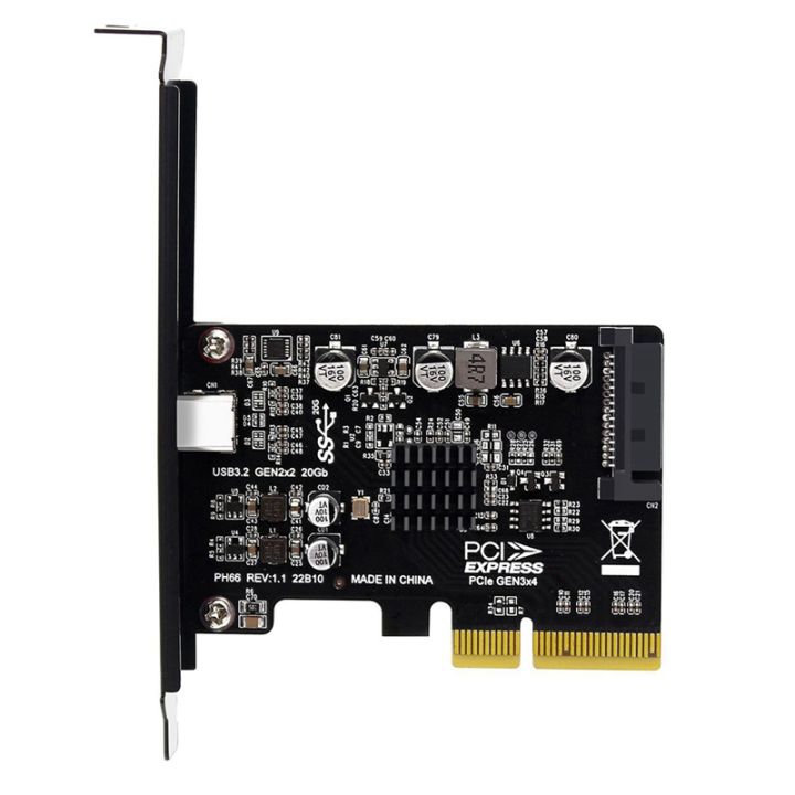 (ZTXK) PCIE to Type C USB3.2 Expansion Card PCI Express X4 to Typec ...