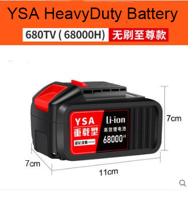YSA 68000mAh Industri Professional Heavy Duty Electric Hammer Brushless ...