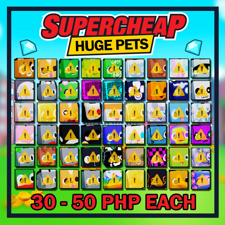 Super Cheap Huge Pet Simulator X Transf PSX Roblox Game Cards COD ...