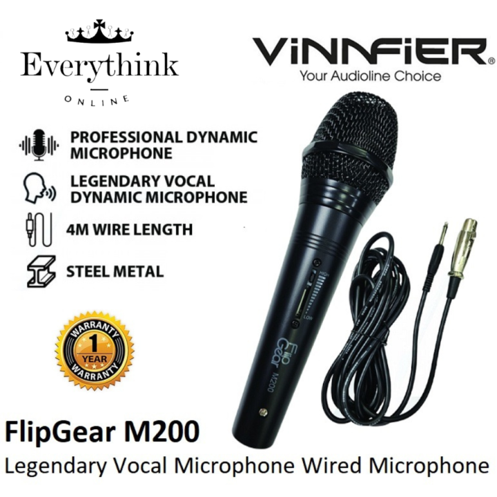VINNFIER FLIPGEAR M200 PROFESSIONAL LEGENDARY VOCAL WIRED MICROPHONE ...