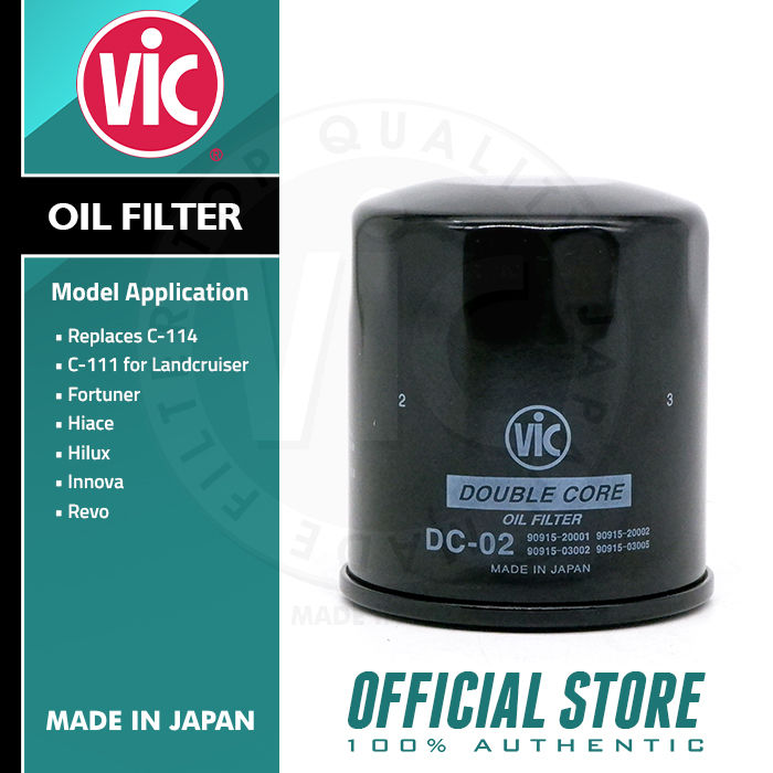 Roadfit VIC Double Core Oil Filter DC-02 Replaces C-114, C-111 for ...