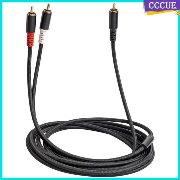 CCCUE RCA to 2RCA Subwoofer Cable Y Adapter Splitter for Headphone ...