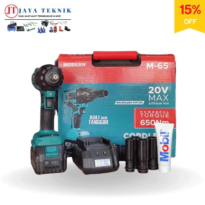 impact Wrench Cordless Modern M-65 20V Mesin Pembuka Baut Modern M65 ...