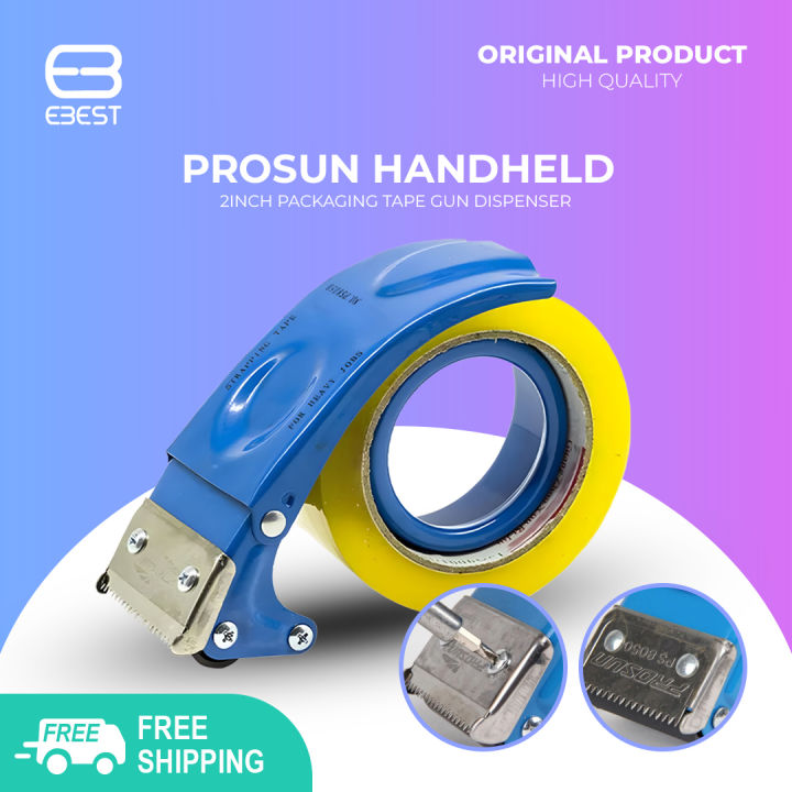 Prosun Metal Tape Cutter Dispenser 2 inches Lightweight for Sealing ...
