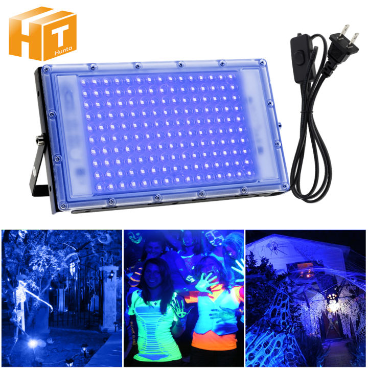 UV Light 50W 100W 150W Stage LED Light 395nm 400nm Ultraviolet Floodlight 220V DJ Disco light ...