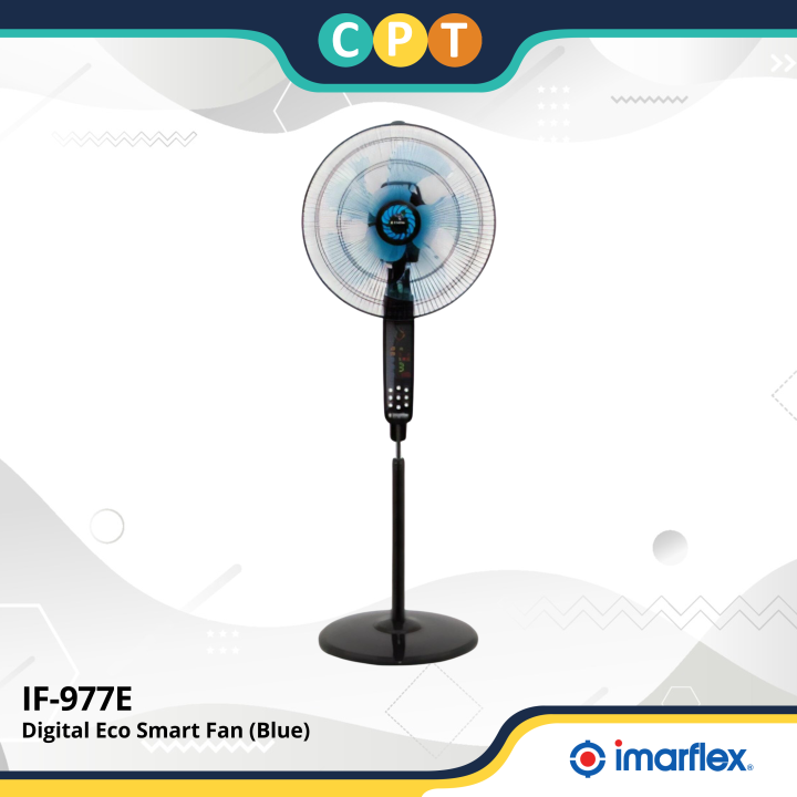 Imarflex IF-977E Digital Eco Smart Fan (Blue) | Lazada PH