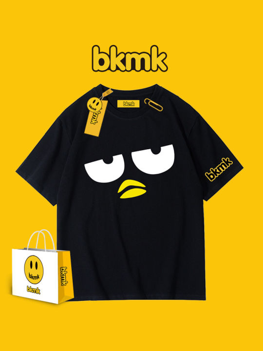 BKMK เสื้อยืดแขนสั้นสำหรับทั้งหญิงและชายทรงหลวมแบรนด์แฟชั่นเสื้อครึ่ง ...