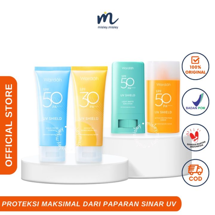 MISLEY - WARDAH UV Shield Original (Light Matte Sun Stick Spf 50 Pa++++ / Essential Sunscreen ...