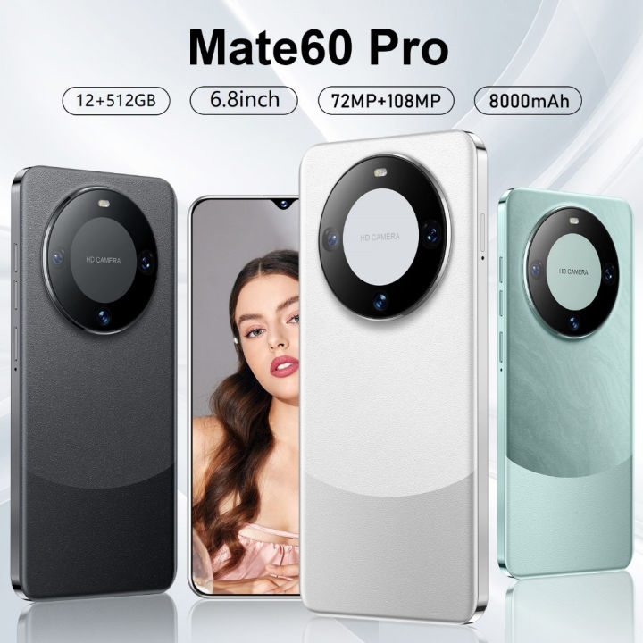 Mate60 Pro 4G/5G Smartphone 6.8inch Screen Memory 12GB+512GB Camera 72MP+108MP Battery 8000mAh ...