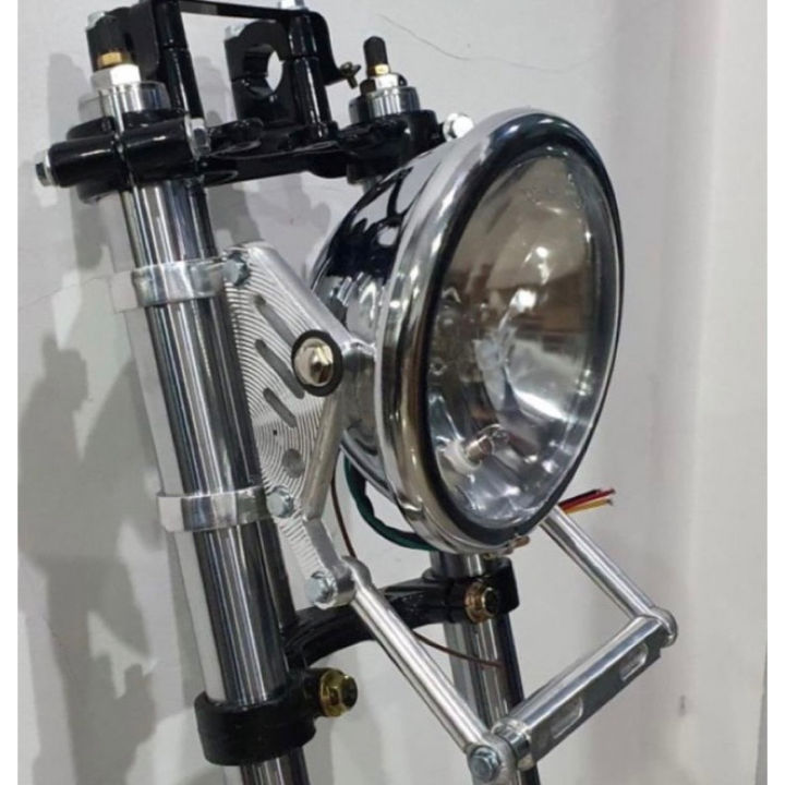 breket lampu depan cnc set dudukan plat cor kupingan lampu cnc pnp ...