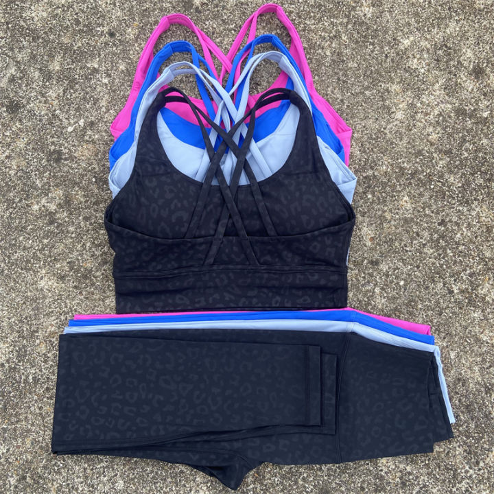 Yoga Set 2 Piece Set Gym Sports Set Women Workout Clothes Fitness Suit ...