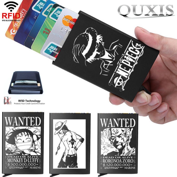Aluminum card holder RFID animation credit card holder Automatic pop-up ...
