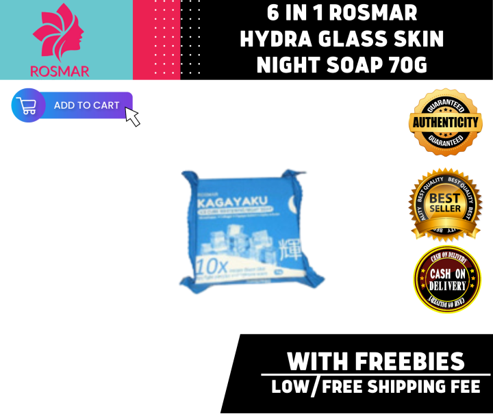 6 IN 1 ROSMAR HYDRA GLASS SKIN NIGHT SOAP 70G | Lazada PH