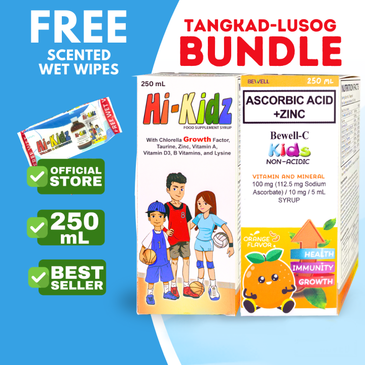 Tangkad Lusog BUNDLE 250mL Bewell C Kids and Hi-Kidz Multivitamins ...