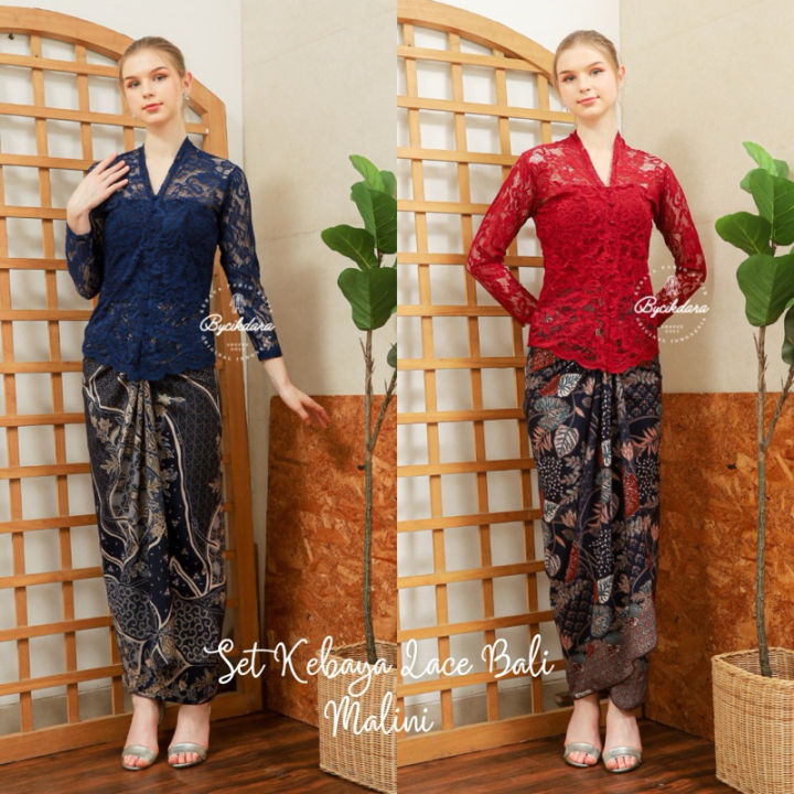 (ONE SET) Bycikdara Kebaya Lace Set Pario | Kebaya Lace Bali Malini ...