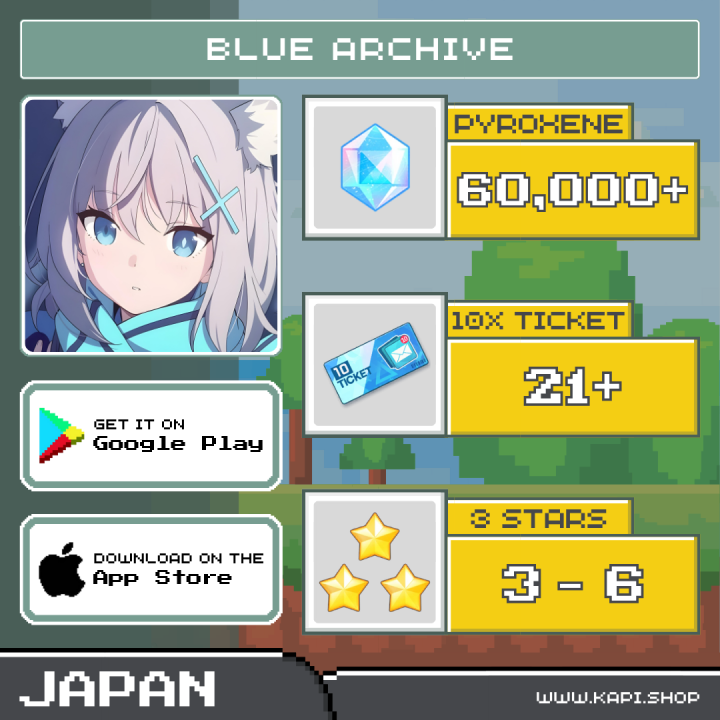 ไอดี Blue Archive (Japan) - 60,000+ Pyroxene | ACTION FIGURE TOYS FOR ...