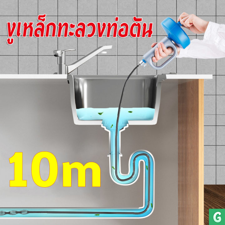 [GGJJ]งูเหล็ก งูเหล็กทะลวงท่อตัน อ่างล้างหน้า งูเหล็กล้วงท่อ สปริงทะลวง ...