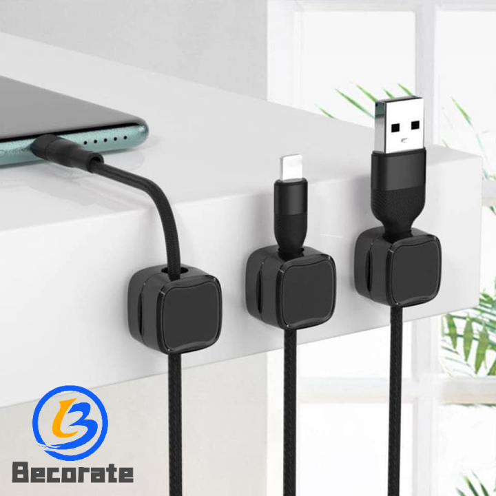 BECORATE Magnetic Data Cable Clips - Adjustable Stable Cord Holder ...