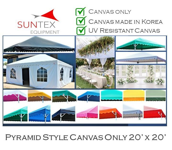 Premium Canvas Only Pyramid Style Banquet Canopy Canvas 20' x 20' UV ...