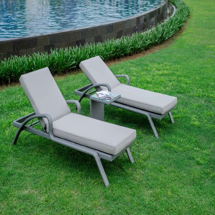 CONTEMPORARY DURABLE REHAU FIBER SUN BED PACIFIC SUN LOUNGER FOR ...