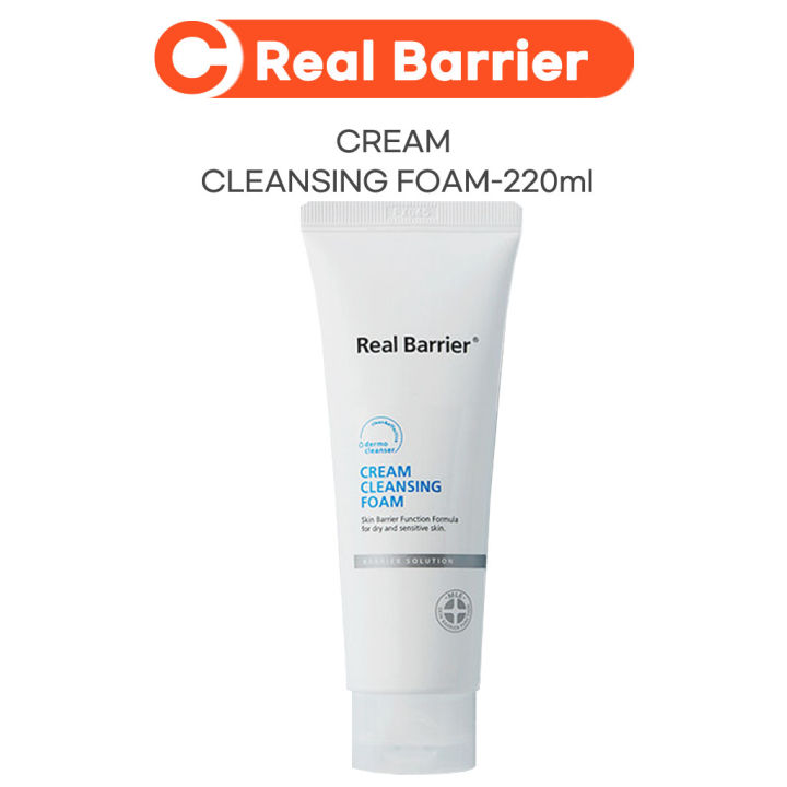 【Real Barrier】Cream Cleansing Form-220ml/Weakly Acidic Cleansing Foam ...