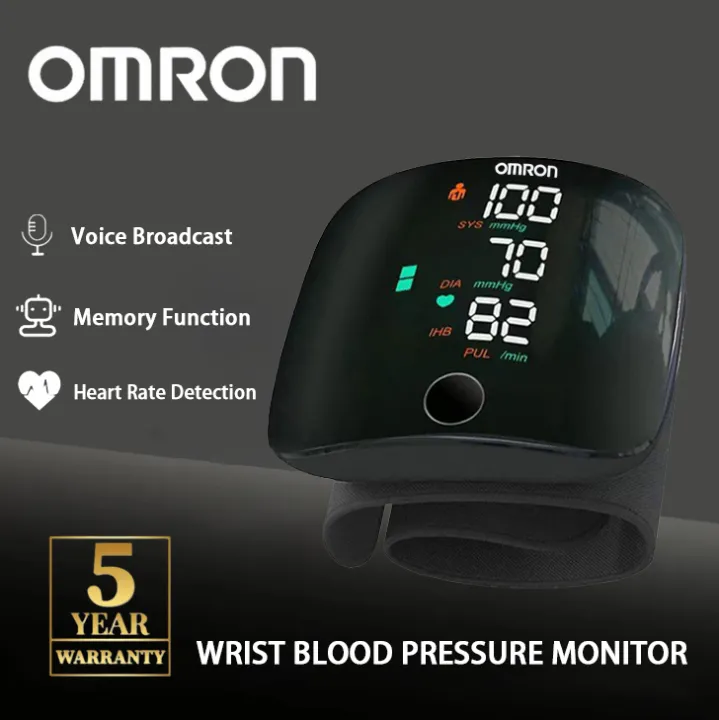Omron USB Rechargeable Wrist Blood Pressure Monitor LED Display Fully ...