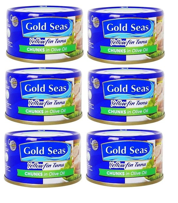 Gold Seas Yellowfin Tuna Chunks in Olive Oil 185g x 6 | Lazada PH