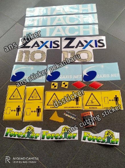 Sticker Excavator HITACHI Zaxis ZX 110 MF Forester Stiker Alat Berat ...