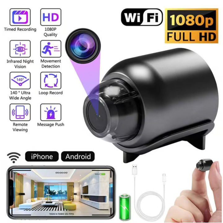 Mini Full HD 4K Security Camera, Smart IP Security Protection Camera Mini 4K HD Auto motion ...