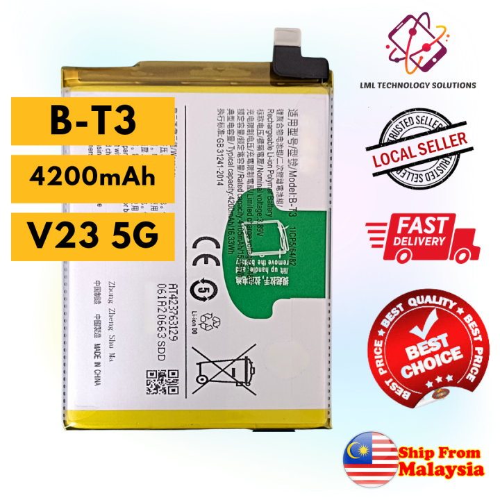 [LML]FOR VIV0 V23 5G BATTERY (B-T3) (4200mAh) BATERI REPLACEMENT | Lazada