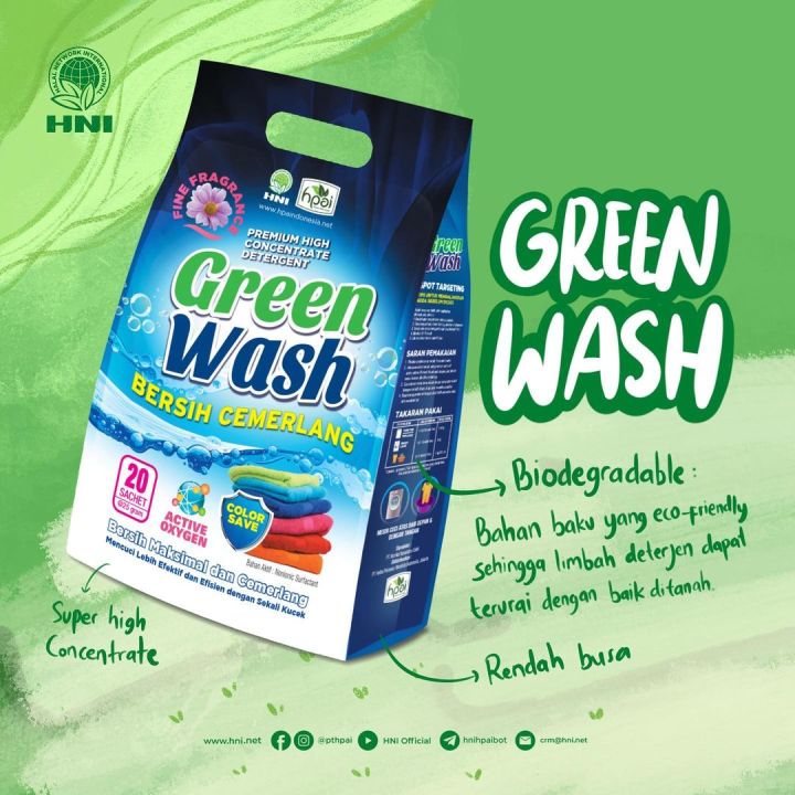 GREENWASH DETERGENT HNI | Lazada Indonesia