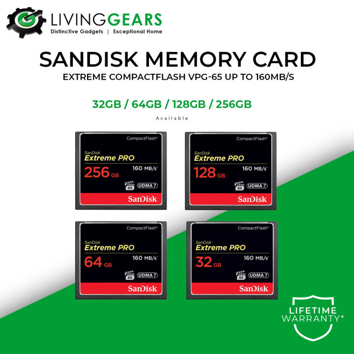 SANDISK MEMORY CARD EXTREME PRO COMPACTFLASH 160MB/S | Lazada