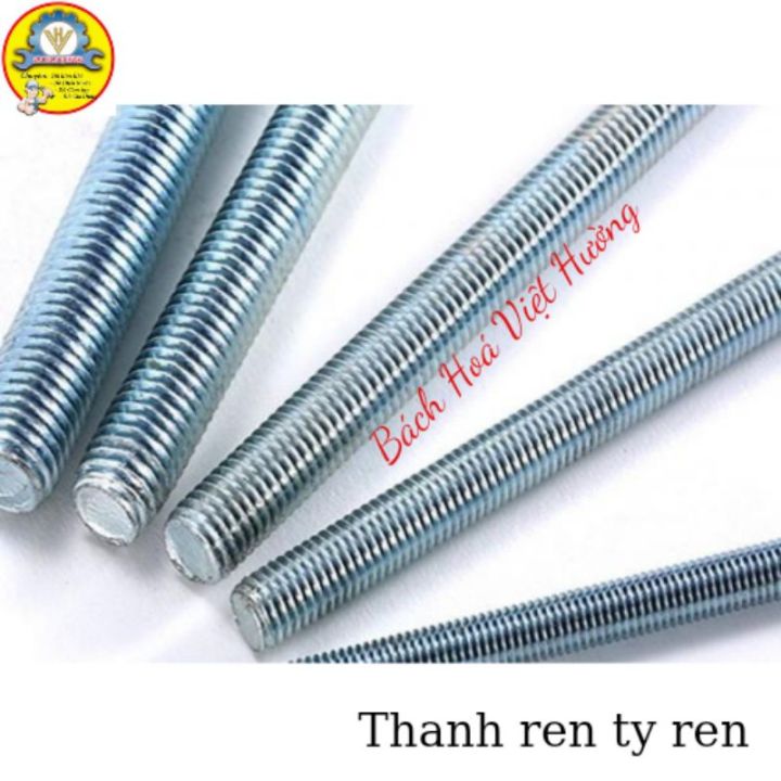 Thanh ren (ty ren), tiren thép mạ kẽm đủ kích thước M6-M12 (1 mét ...