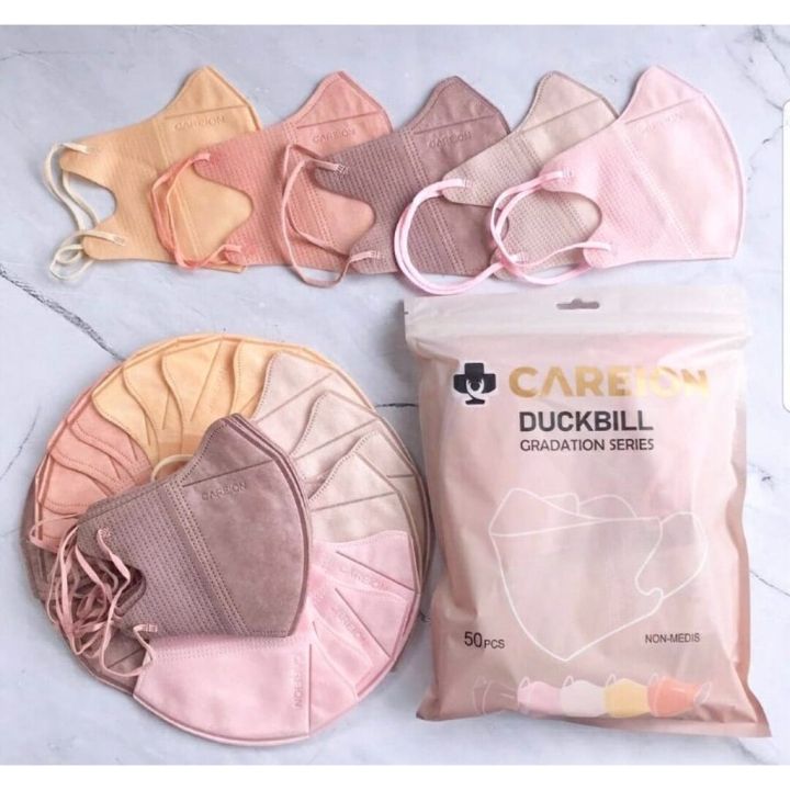 1 KOTAK 50 PCS MASKER DUCKBILL WARNA PASTEL/MASKER DUCKBILL VINTAGE ...