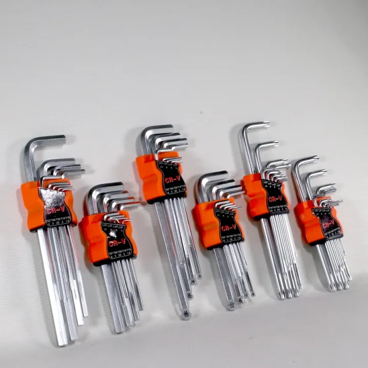 Kunci L Set Bintang 9 pcs mm (PANJANG/LONG) Kunci L Torx Key Tampered ...