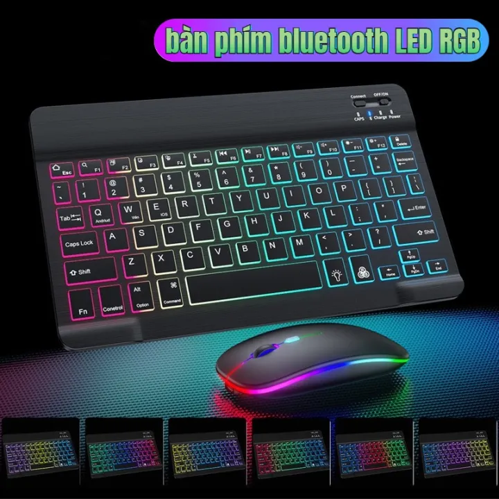 bàn phím rgb led LAMJAD Bàn Phím Không Dây Siêu Mỏng Có Đèn Nền Cho ...