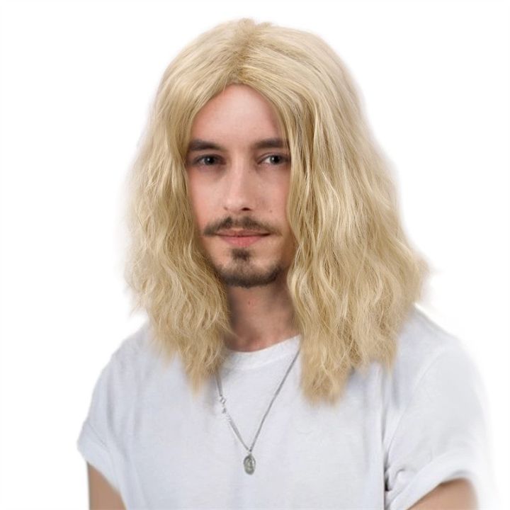Wig Men’s Shoulder-length Long Curly Hair Corn Perm Wig | Lazada PH