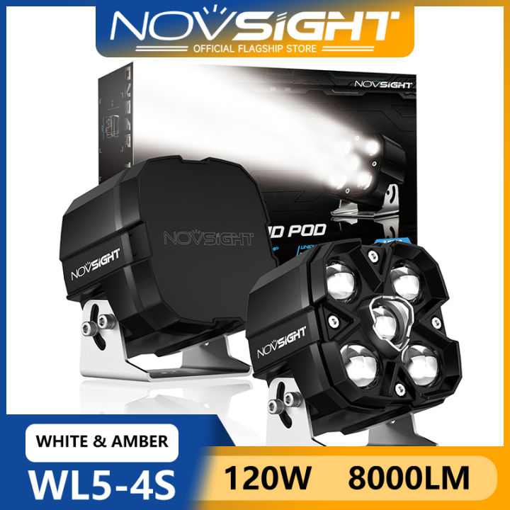 NOVSIGHT A500-WL5-4S Laser Gun 120W 8000LM White 6500K & Amber Yellow ...