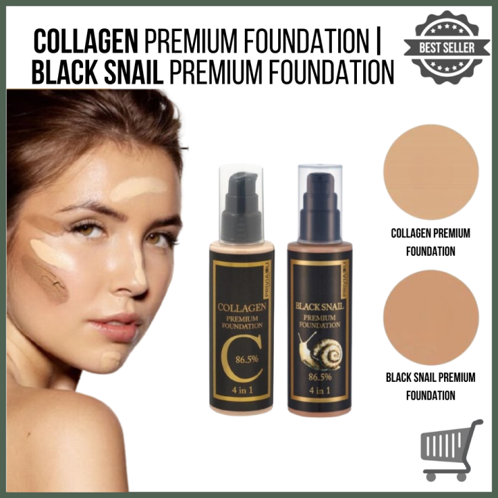 LEGIT BLACK SNAIL/ COLLAGEN PREMIUM FOUNDATION 86.5% SPF 30 PA++ 4N1 WHITENING ANTI-WRINKLE ...