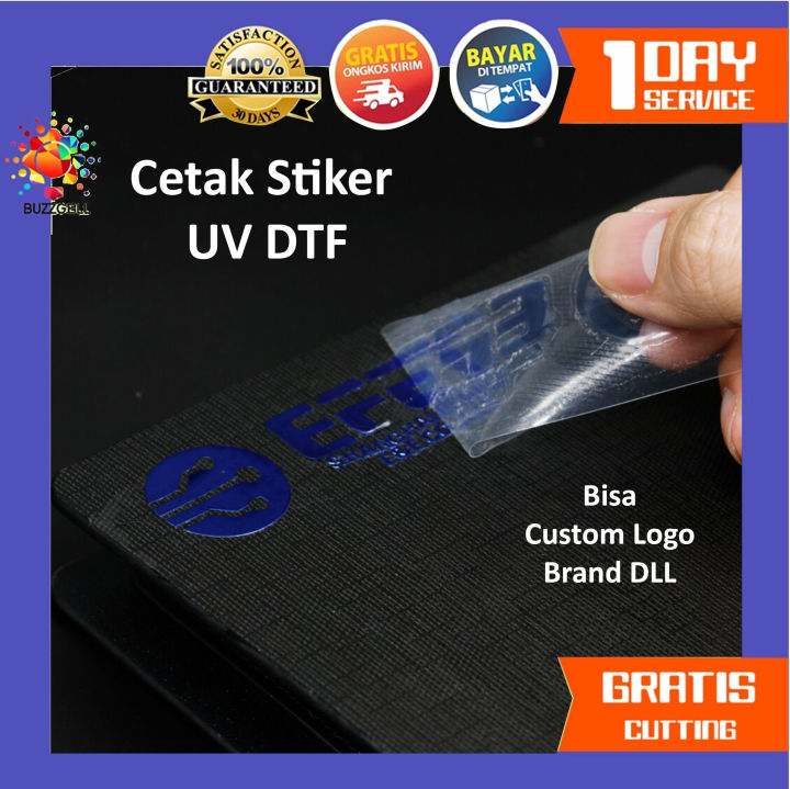 Sticker UV DTF Stiker Custom Cetak Logo Stiker Ukuran A3 dan A4 ...