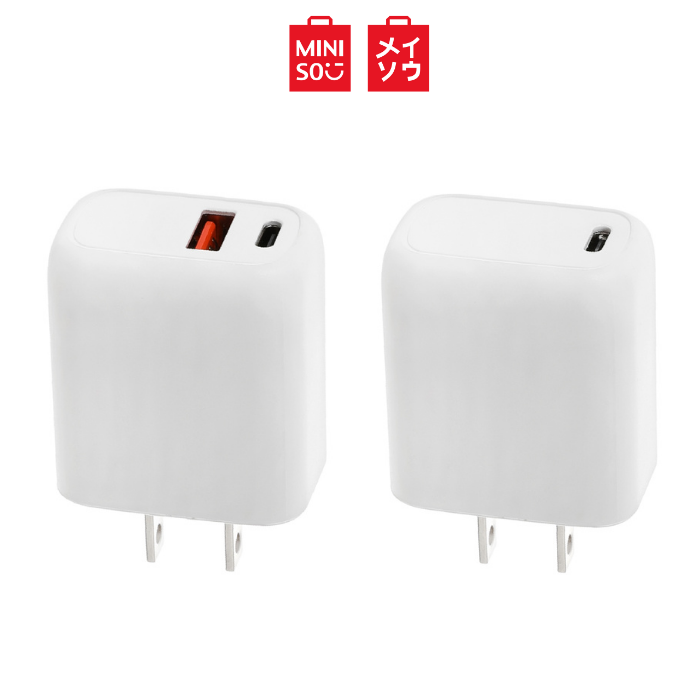 Miniso 20W PD Fast Charge w/ Single USB Port and 20W PD+QC Fast Charge ...
