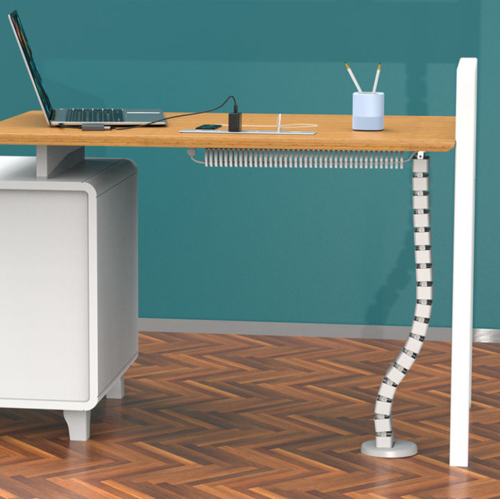 Under the Desk Cable Pipe, ABS Flame-retardant Cable Organizer Winding ...