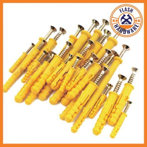 SCREW WITH TOX Set Yellow Croaker Wall Anchor Plugs Standard Stainless ...