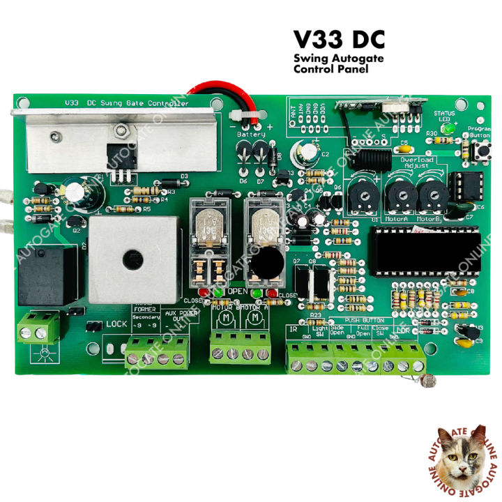 V33 / AGL DC Build-In Receiver 330 / 433 mhz Autogate Swing Arm Control ...