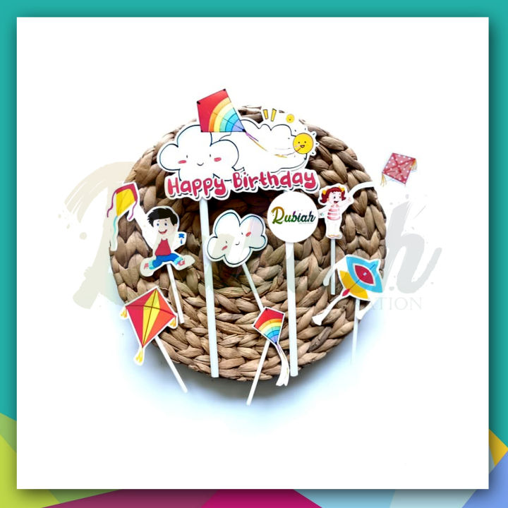 Topper cake karakter Layang layang / Hiasan Kue Ulang Tahun Anak ...