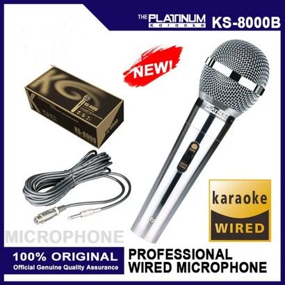 Original Platinum Heavy Duty Wired 5 Meter Microphone KS-8000 ﻿ | Lazada PH