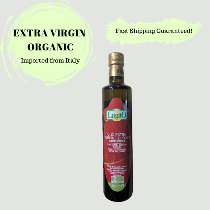 Olio Luglio Olive Oil, Extra Virgin Organic 500 ml bottle | Lazada PH
