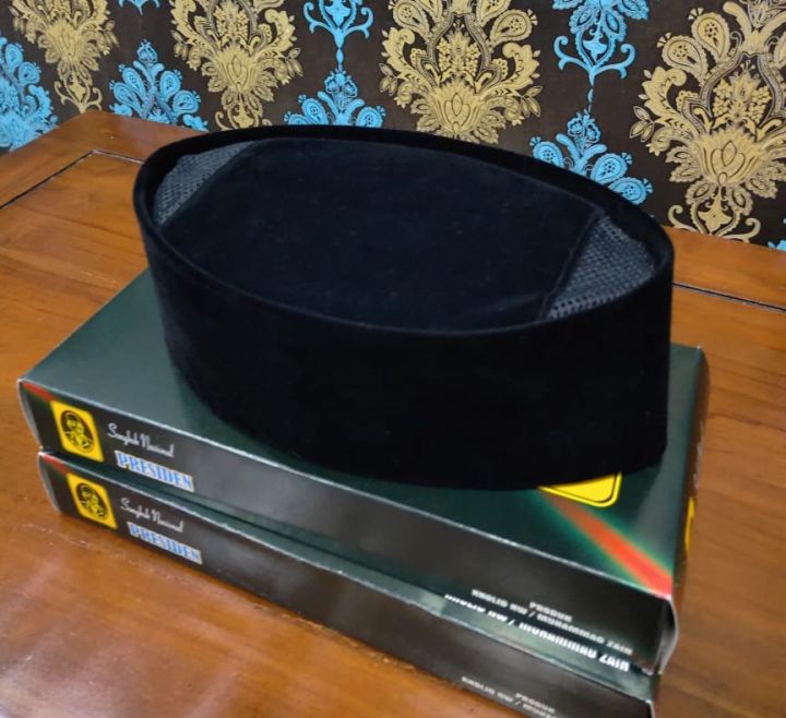 Peci Songkok Kopiah Nasional Beludru Hitam Polos Ac Dewasa dan Anak Tinggi 9 Adem Dan Nyaman ...