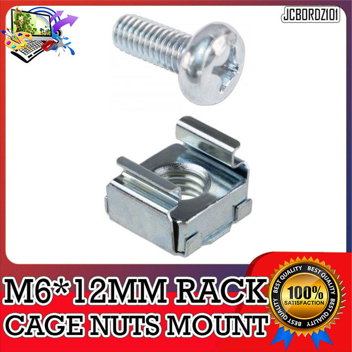 Cage Nuts M6 Rack Mounting Cagenuts and Screws for Server Racks ...